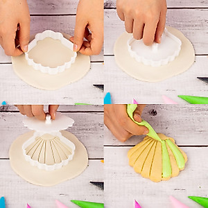 Flycalf Strawberry Cookie Cutters Fruit with Plunger Stamps Holiday PLA Baking Accessories Cutter Molds Gifts Decorative Party 3.5" Kitchen Cake Supplies