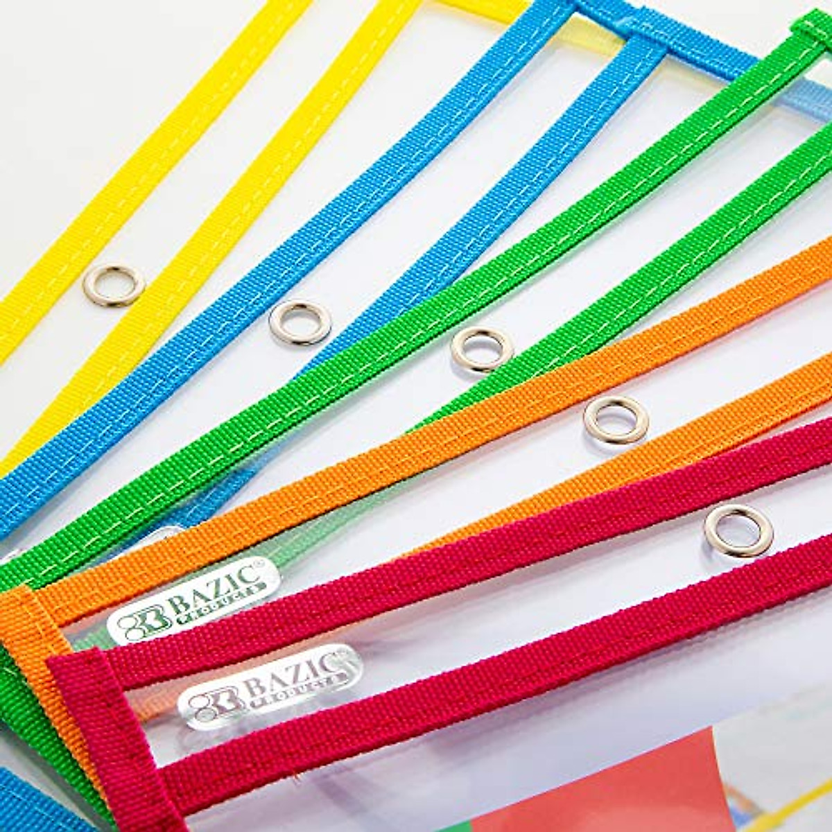 BAZIC Reusable Dry Erase Pockets 13.5"x10.5", Clear Plastic Sleeves Sheet Protector w/Ring, for Kids Student School Teacher Supplies, Total 50 Count