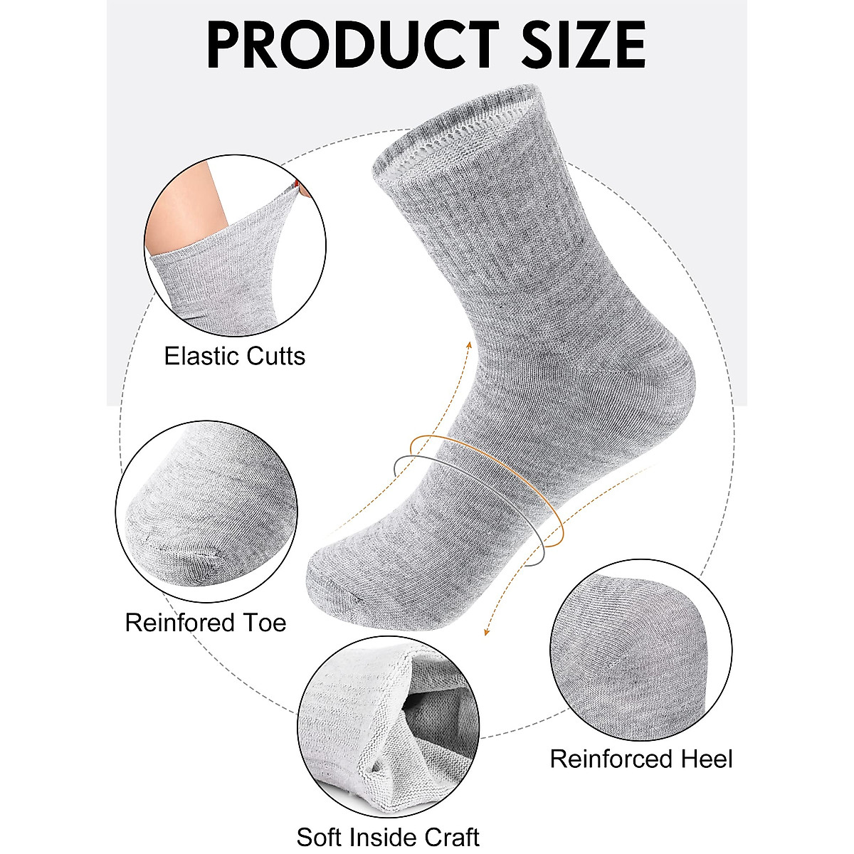 Tarpop 150 Pairs Men Quarter Ankle Socks Bulk Socks Athletic Moisture Wicking Socks Casual Sports Socks Pack (Gray)