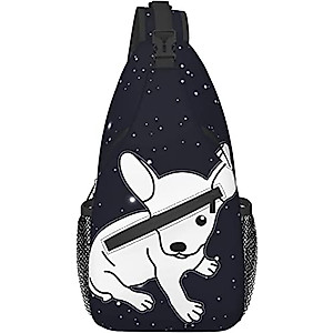 Chihuahua Puppy Chest Bag Shoulder Bag, Funny Animals Sling Backpack Casual Travel Bag for Men and Women