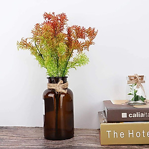 Artificial Leaves, Simulated Plant Artificial Plant Seaweed Leaves, Simulated Plant Foliage for Wedding Home Garden Decor (Orange Seaweed)