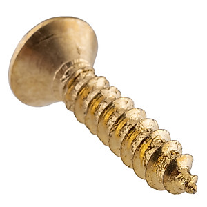 #5 x 5/8" Brass Oval Head Phillips Wood Screws - Pack of 25 - Self Tapping Screws for Wood - OH558-SB