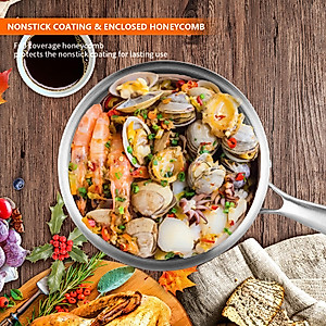 LOLYKITCH 1.5-2.5 QT Hybrid Tri-Ply Stainless Steel Saucepan Set with lids,Sauce Pots,Induction Pots and Pans Set,Anti-Scratch,Dishwasher and Oven Safe.