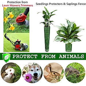 YGAOHF 7 Pack Tree Trunk Protector Guard - Heavy Duty Expandable Tree Protectors from Trimmers, Mowers, Animals, Easy to Use, Perfect for Saplings and Fruit Trees