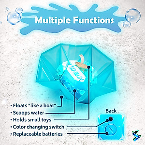 Light up Bath Toys for Toddlers 1-3: Bath Buddy | Kids Bath Toys | Light Up Water Toys | Glow Bath Toys | Pool Toys | Sensory Bath Toys for Autistic Children | Reusable, Bright and Fun!