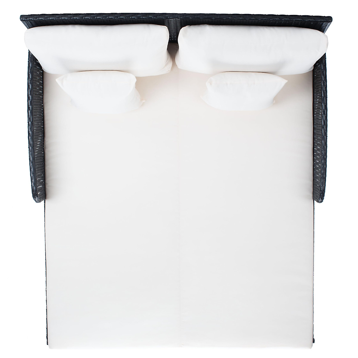 Safavieh PAT7500A Outdoor Collection Cadeo Black and White Cushion Daybed