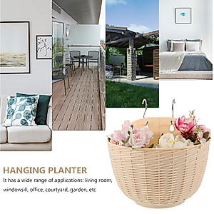 Happyyami 1 Pc Flowerpot Plastic Flower Pot Hanging Planter Orchid Planter pots Ceramic Plant Pot Garden Wall Flower Pot Patio Hanging Plant Pot Creative Flower Pot Wall-Mounted Potted Juicy