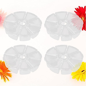 Nut Trays 4PCS 8 Grids Jewel Case Plastic Transparent Round Shape Jewelry Storage Organizer Container for Rings Earrings Clear Organizer