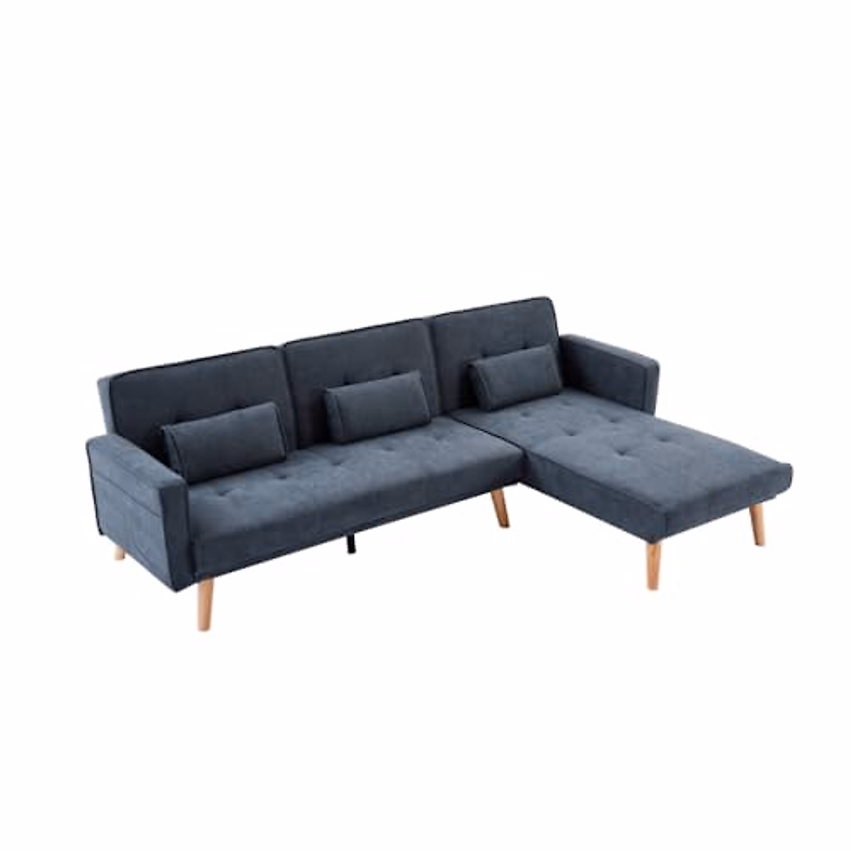 Angola AFLHYJK Convertible Sectional Sofa Sleeper, Right Facing L-Shaped Sofa Counch for Living Room- Chaise for Living Room Furniture