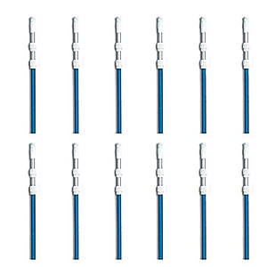 Swimline 8356M 3-Piece Standard Universal Telescopic Adjustable 7 to 21 Feet Swimming Pool Vacuum Pole for Vacuum Heads, Skimmer Nets & More, 12 Pack