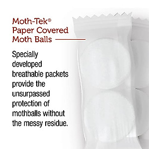 Enoz Moth-Tek Packets, Kills Clothes Moths and Carpet Beetles, Resealable Bag, Single Use Packets, Cedar Scent, 6 oz