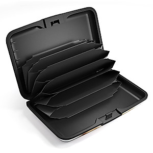 Credit Card Holder Wallet, Small RFID Metal Wallet Credit Cards Holder Pocket Business Card ID Case for Women Men, Cute Cat