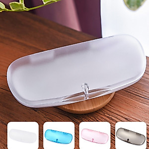 EZESO 2 PCS Glasses Case Spectacle Case Box Magnetic Closure Plastic Translucent Eyeglass Case