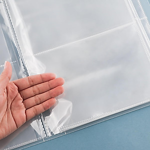 Briartw 5 Pack Large Storage Book,Sticker Photo Storage Album,Stamp Cutting Dies Storage Book Organizer Folder with 80 Pockets/20 Pages,double-sided Design,4 Pockets Each Page