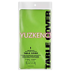 YUZKENCI Assorted Color 6 Pack Premium Disposable Plastic Tablecloth 54 Inch. x 108 Inch. Rectangle Table Cover