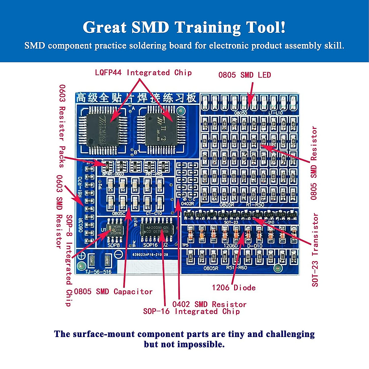 4PCS ISolderStore Electronic DIY Kits SMD Kit Soldering Practice Kit DIY Soldering Project for Teens Kids Adults Thanksgiving Xmas Gift