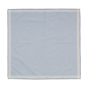 Caruso Italy Men's Italia 100% Pure Cotton Handkerchief White Blue Checks - Pack of 12