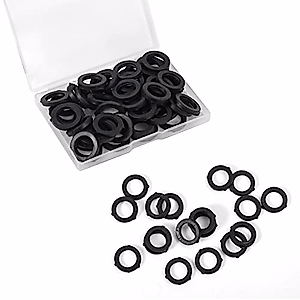 SAVITA 50pcs Garden Hose Washers, Rubber Washers Seals Ring Garden Hose o Ring Fit All Standard 3/4inch Garden Hose Fittings (Black)