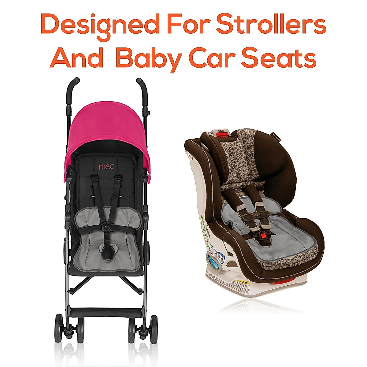 Trobo Car Seat Cover, Anti-Slip Vinyl Backing Waterproof Car Seat Protector Liner for Child, Infant, Stroller & Dinner Chair, Leak-Free Piddle Pad for Potty Training Toddlers, Machine Washable, Grey