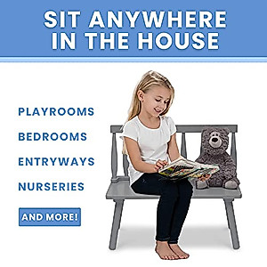 Delta Children Windsor Bench, Grey