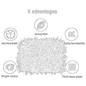 YNFNGXU Green Privacy Protection Screen Hedge Artificial Home Garden Outdoor Fence Backyard Mixed Grass (Color: Purple, Size: 40cm 60cm)