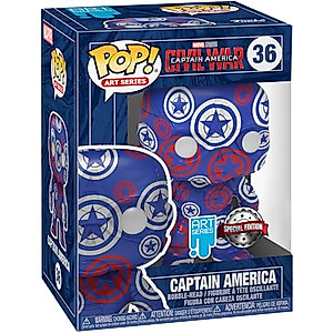 Captain america Marvel Patriotic Age (Art Series) - Pop! & Tee Men's Funko Pop! Standard M