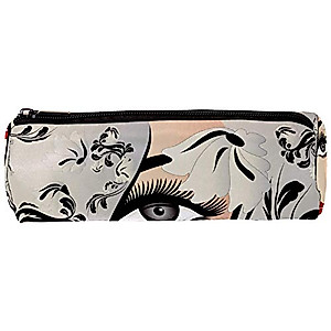 Floral Woman Pencil Bag Pen Case Stationary Case Pencil Pouch Desk Organizer Makeup Cosmetic Bag for School Office