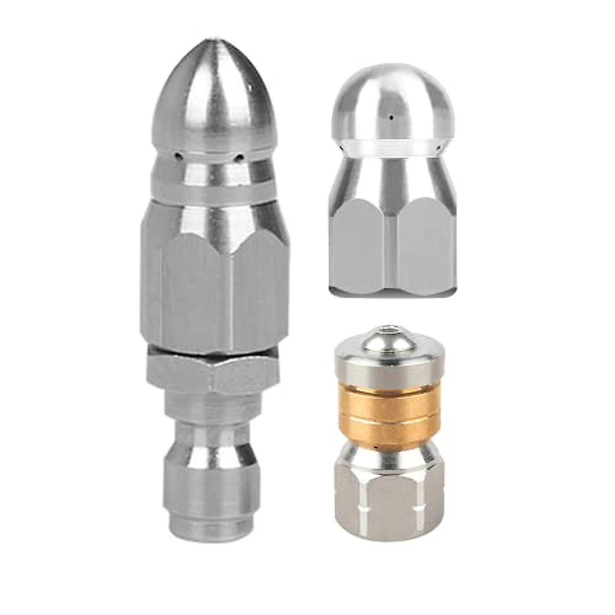 MILLIE MORIN Pressure Washer Sewer Jetter Nozzle,Otating Nozzle and Corner Jet