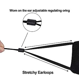 NBDIB 3 Pcs Adult Unisex Reusable Washable Adjustable Face Protection with Filter Pocket and Nose Wire Black Breathable Cotton Dust Cloth Mask with 10Pcs Replacement Carbon Filters for Man and Women