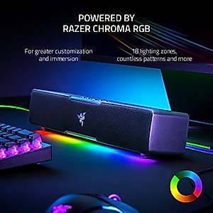 Razer Leviathan V2 X: PC Soundbar with Full-Range Drivers - Compact Design - Chroma RGB - USB Type C Power and Audio Delivery - Bluetooth 5.0 - for PC,-Laptop, Smartphones, Tablets & Nintendo Switch