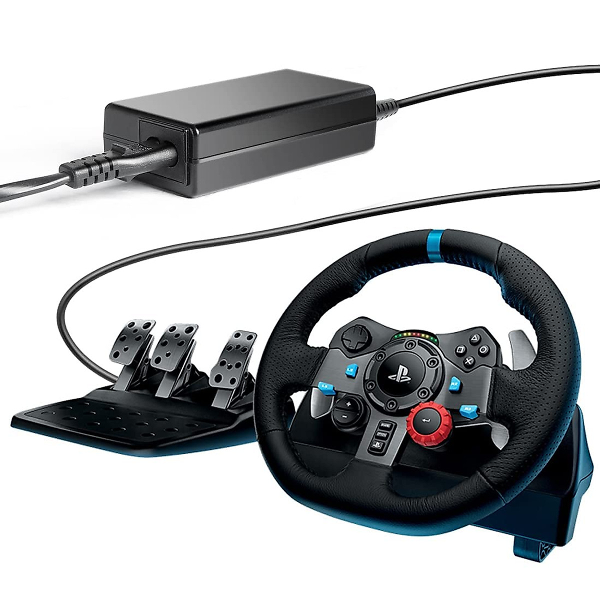 CASIMY 24V 2.7A AC Adapter Charger Compatible with Logitech G25 G27 G29 G920 G940 Driving Force GT Racing Wheel APD DA-42H24 AD10110LF 190211-0010 190211-A030 ADP-18L R33030 PS3 Xbox 360 Power Supply