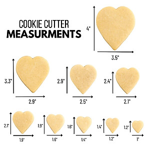 Cookie Cutter Kingdom, Easter Cookie Cutters, Spring Cookie Cutters Shape, Mold for Cakes Biscuits and Sandwiches (Easter) (Heart 9 Pack)