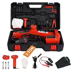 Electric Car Jack TYAYT 3 Ton 12V Car Scissor Jack for Car Sedan and SUV Portable Electric Jack for Tire Replacement