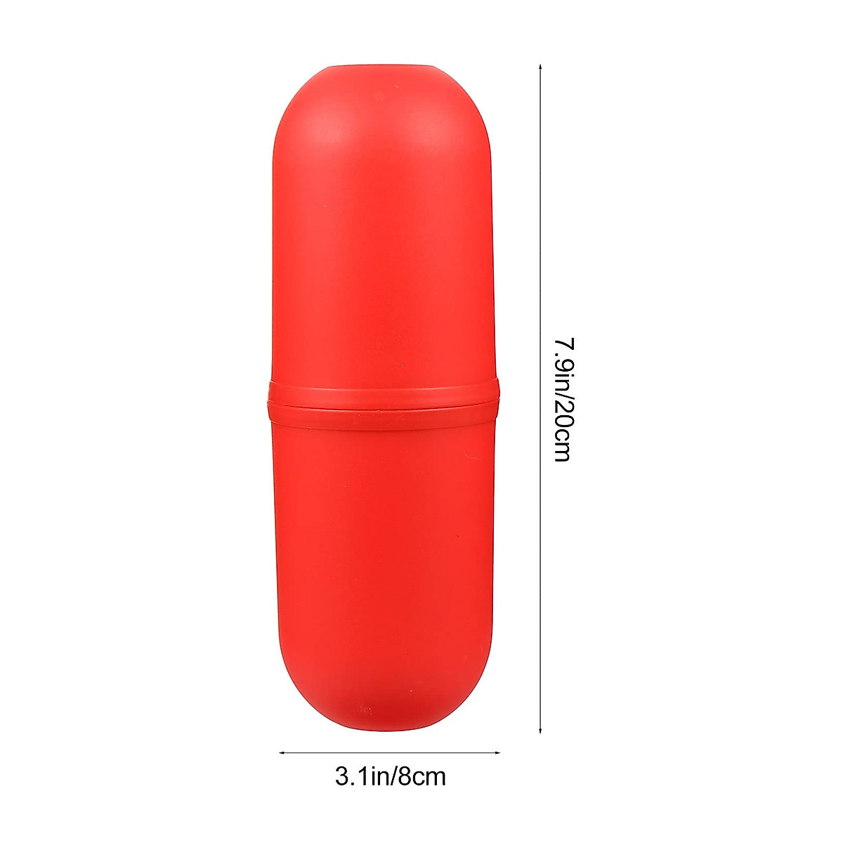 MILISTEN Toothbrush Covers Travel Toothbrush Case, Portable Toothbrush Holder, Toothpaste Cup Holder for Trips and Daily Use, Red Toothbrush Container