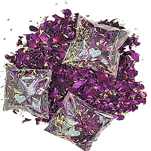 db11 Wedding Dried Flower Petal Confetti - 3/15/30 Packs for Party Decoration Table Girl Bridal Shower (3) Red