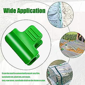 40 Pieces Greenhouse Clamps, Film Row Cover Netting Tunnel Hoop Clip, 0.63 inch Greenhouse Clips for Raised Bed Cover, Frame Shading Netting Greenhouse Accessories (40 Pieces 16mm) - by Giftape
