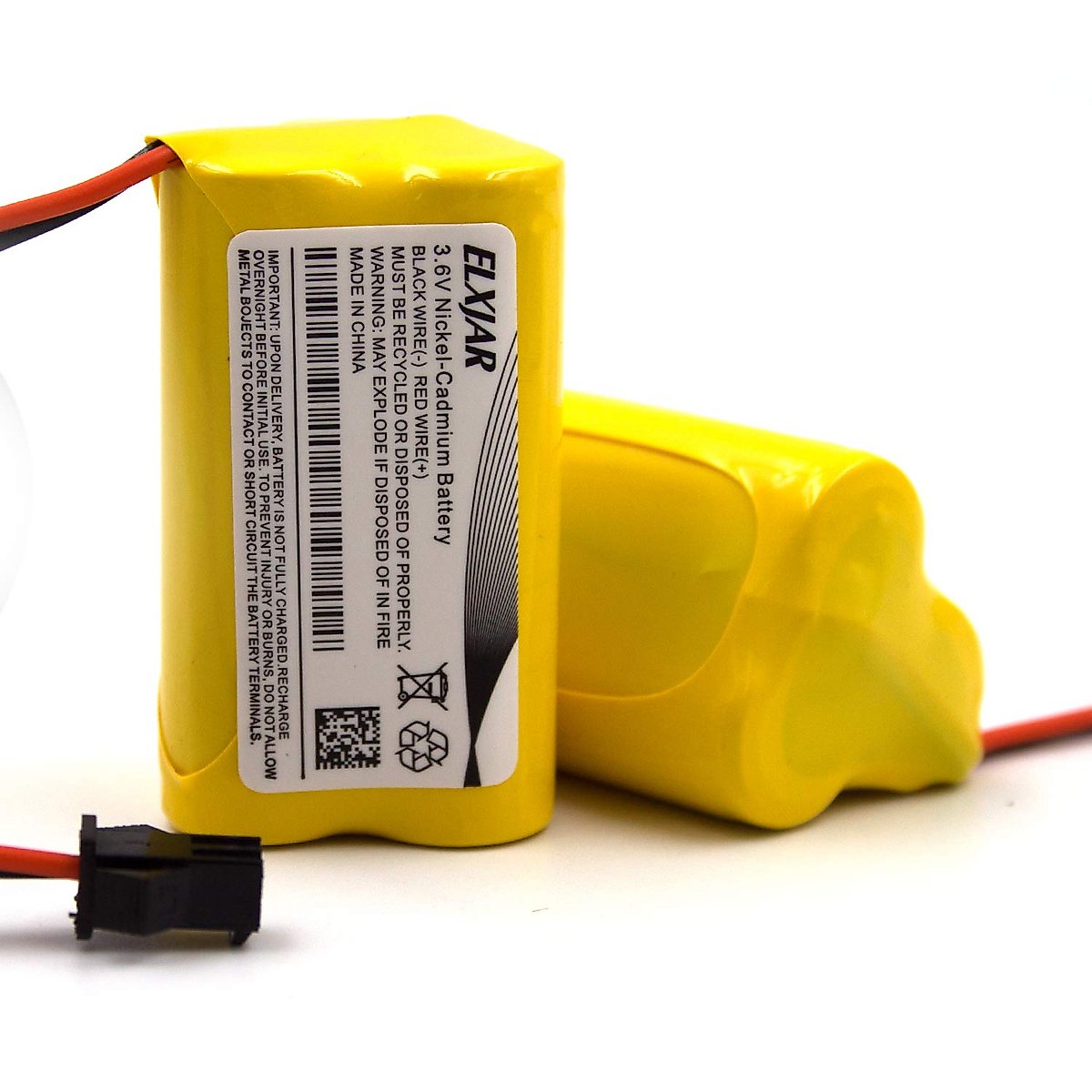elxjar (5-Pack) 3.6V 900mAh AA ELB-B001 NiCad Battery Replacement for Lithonia Unitech 0253799 ANIC1566 ELBB001 AA900MAH Emergency/Exit Light/Fire Exit Sign