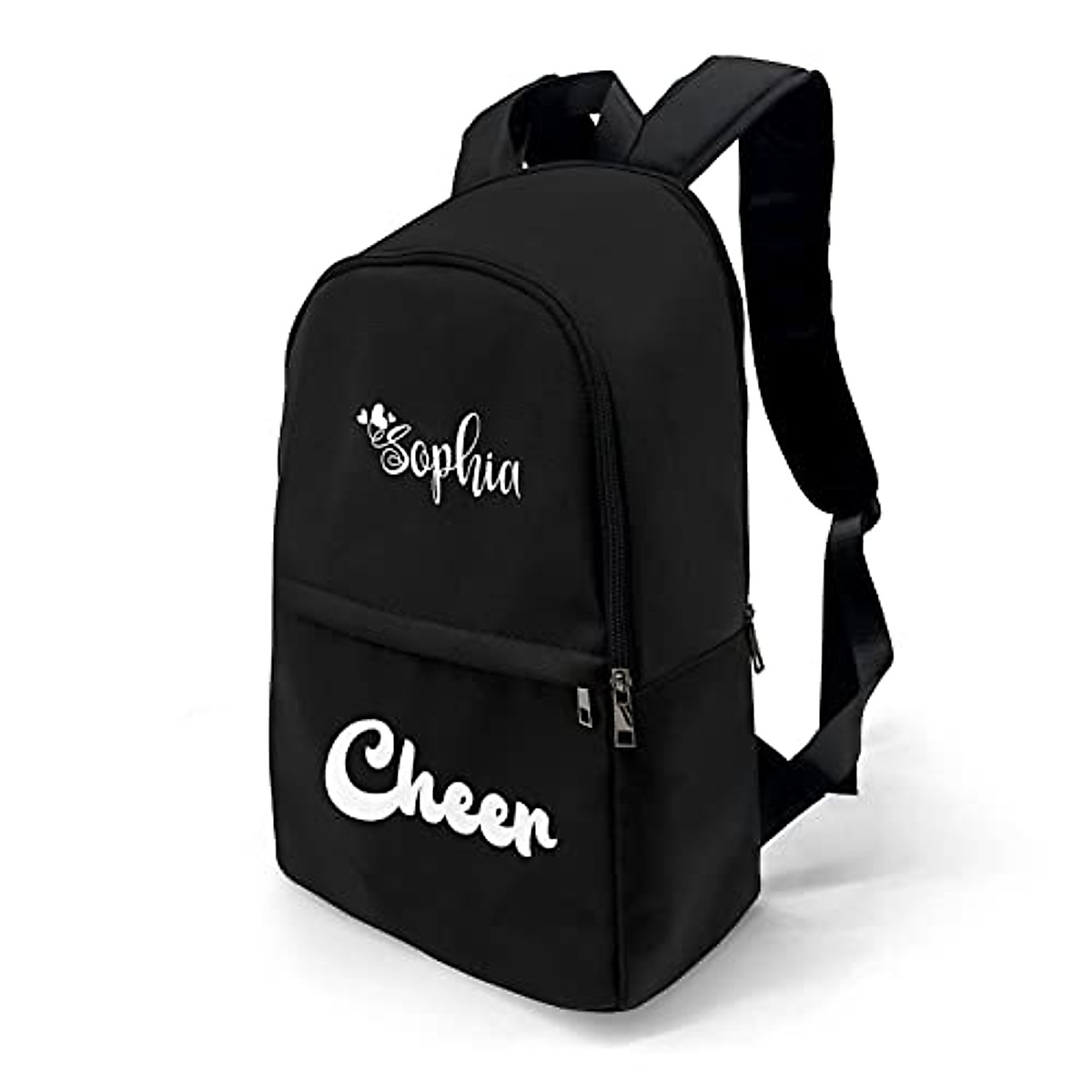 Zaaprint Cheer Cheerleaders Black Backpack Laptop Bag Shoulder Bag for Hiking Adult Birthday Holiday Gift