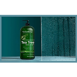 New York Biology Tea Tree Body Wash for Men and Women - Moisturizing Body Wash Helps Soothe Itchy Skin, Jock Itch, Athletes Foot, Nail Fungus, Eczema, Body Odor and Ringworm - 16.9 Fl Oz - Pack of 2