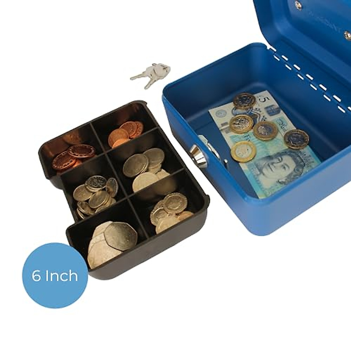 Cathedral 6" Cash box blue