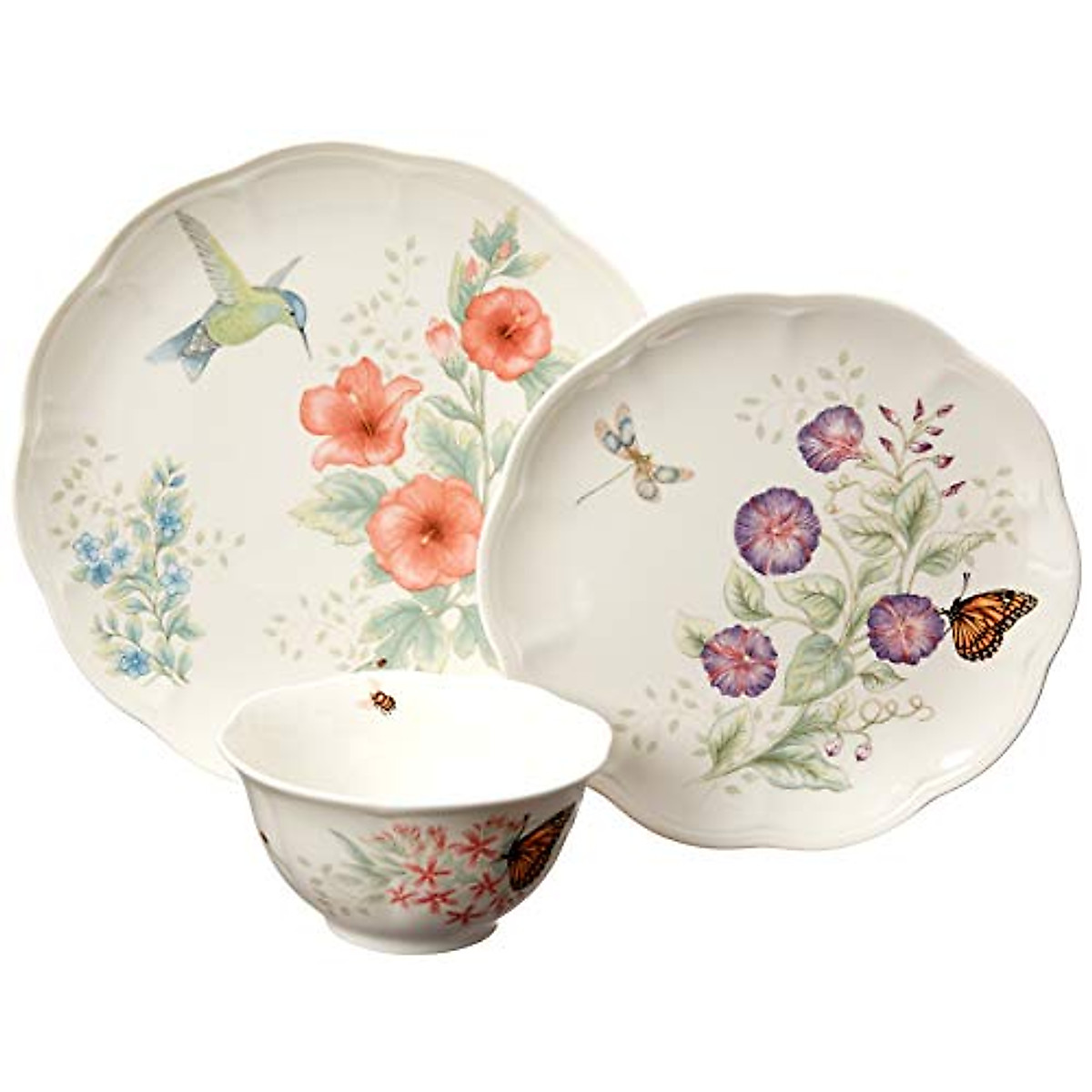Lenox 883319 Butterfly Meadow Flutter 12Pc Dinnerware Set,Multicolor