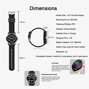 SEDSEY Smart Watch, Fitness Activity Tracker Smart Watches with Call Text Heart Rate Sleep Monitor Pedometer IP67 Waterproof Women Men Smartwatch for Android iOS Phone
