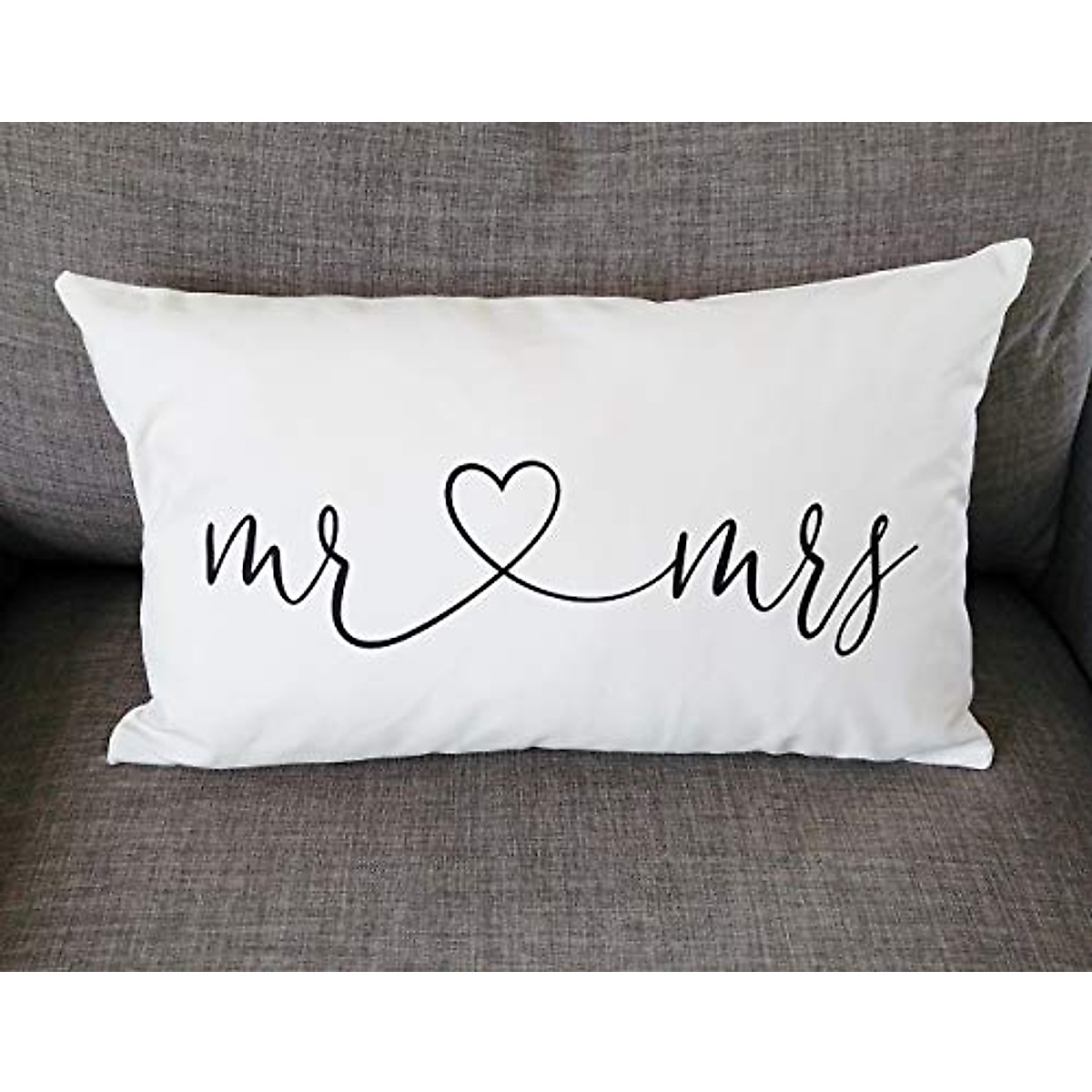 Mr Mrs Gift Pillow Gift Mr and Mrs Pillow Cover Bedroom Decor Master Bedroom Throw Pillow with Words Quotes
