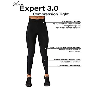 CW-X Women's Expert 3.0 Joint Support Compression Tight, Black, Large
