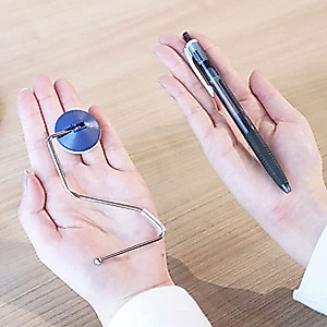 LIHIT LAB Lightweight Purse Hanger for Table, Bag Hanger, Purse Holder, Desk Hook for Gym, Restaurant, Office, Holds up to 11 pounds, 4" x 2'', Blue (A7595-8)