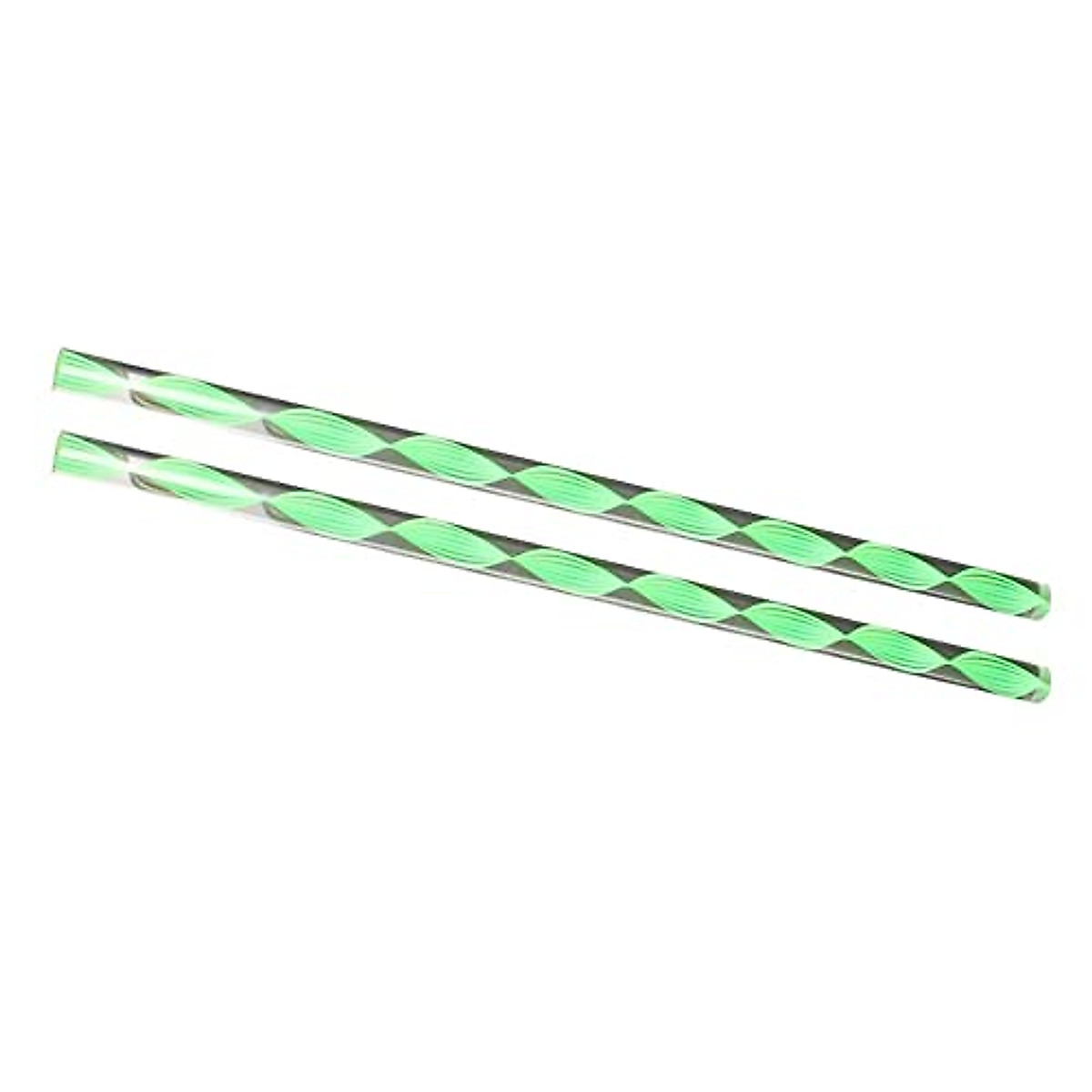 Fielect Green Twisted Line Acrylic Round Rod Standard Plexiglas Tolerance Lightweight for DIY 10mm Diameter 250mm Height 2Pcs