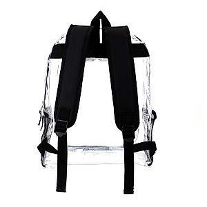 Heavy Duty Transparent Clear Backpack See Through Backpacks for School,Sports,Work,Stadium,Security Travel,College