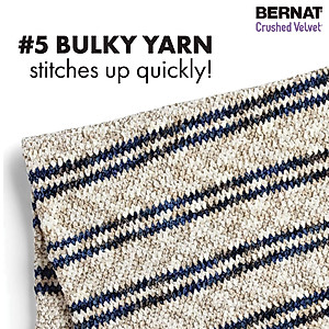 Bernat Crushed Velvet Yarn, Navy