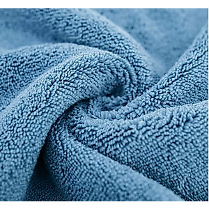 Mainstays Value 10-Piece Towel Set | 100% Light Terry Cotton (Office Blue)