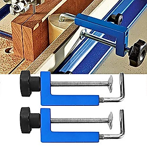 2PCS Universal Fence Clamps Blue Clamp G Clip for Woodworking Fixing Tools MultiFunction Clamp